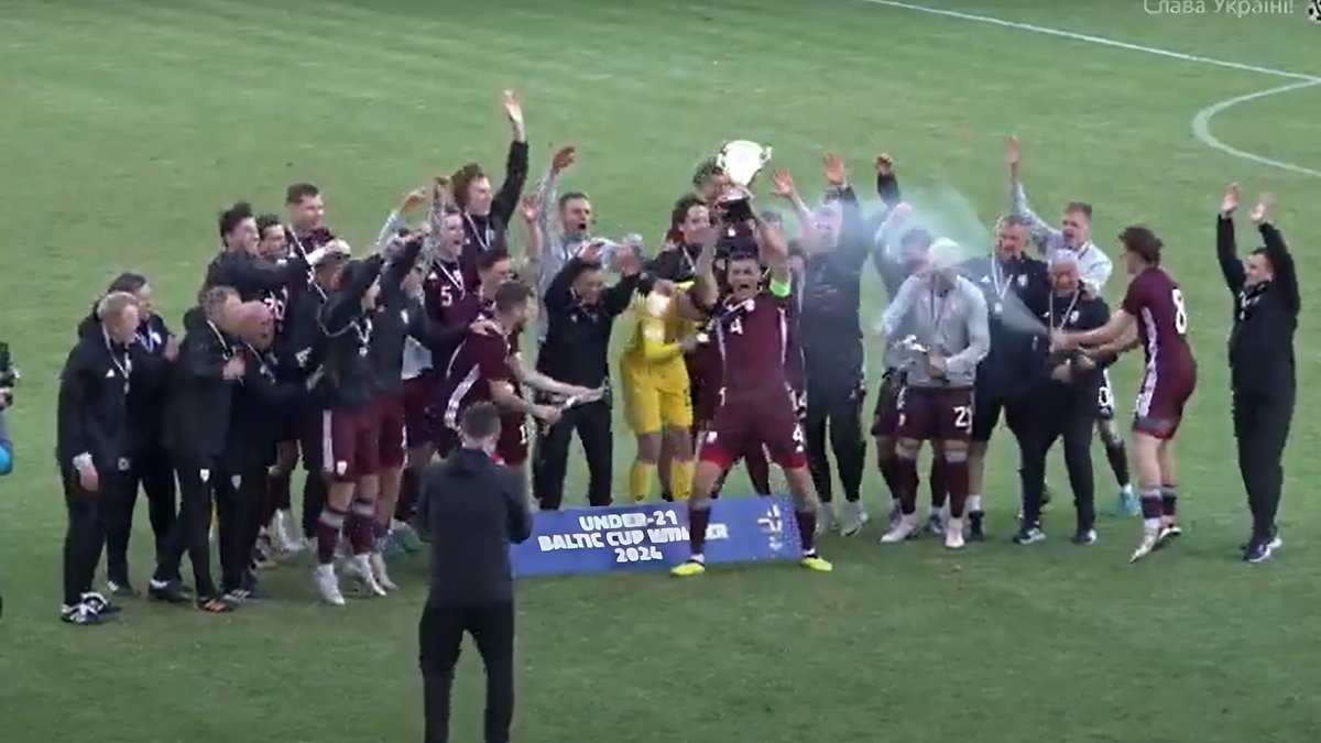 Latvijas U-21 futbolisti triumfē Baltijas kausa izcīņā