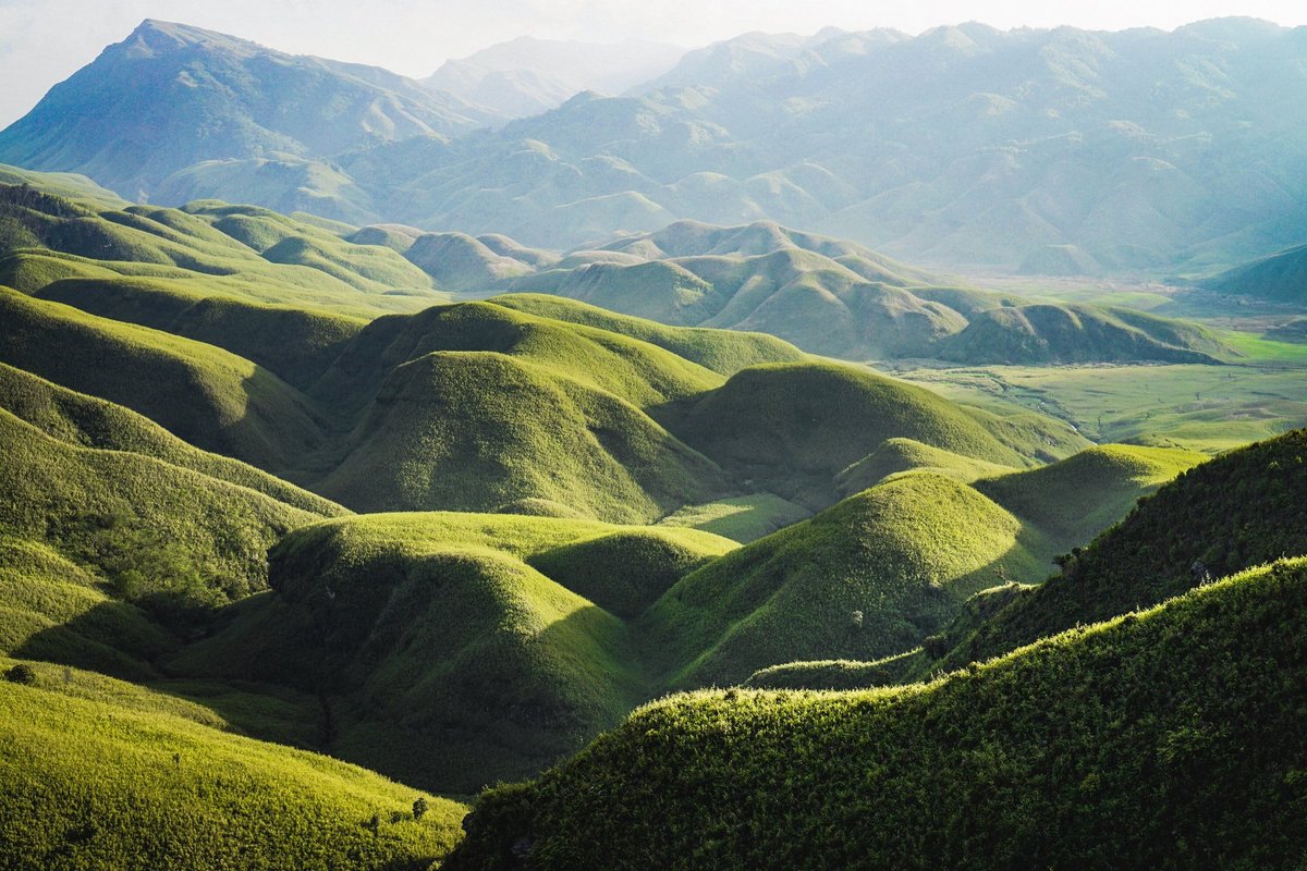 Zaļi kalni ar apaļām mugurām un neparastiem ziediem: gleznainā Džuko ieleja