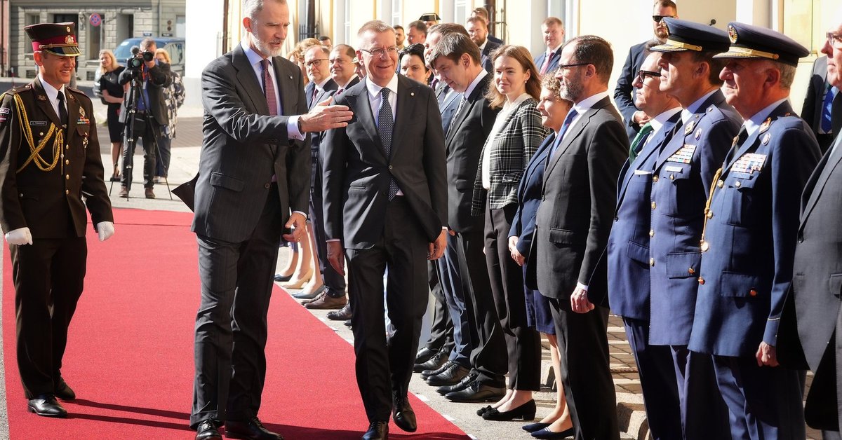 Foto: Latvijā viesojas Spānijas karalis Felipe VI