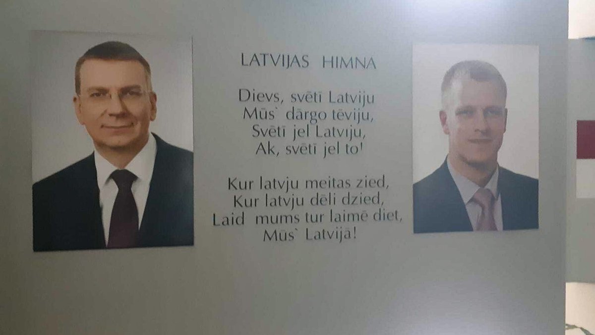 Prezidents, valsts himna un Elksniņš – Daugavpilī mēra portrets gozējas ...