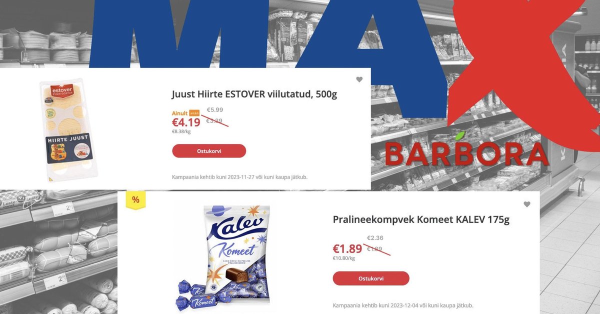 Цена по акции выше, чем до нее. Eesti Ekspress: Maxima и Barbora ...