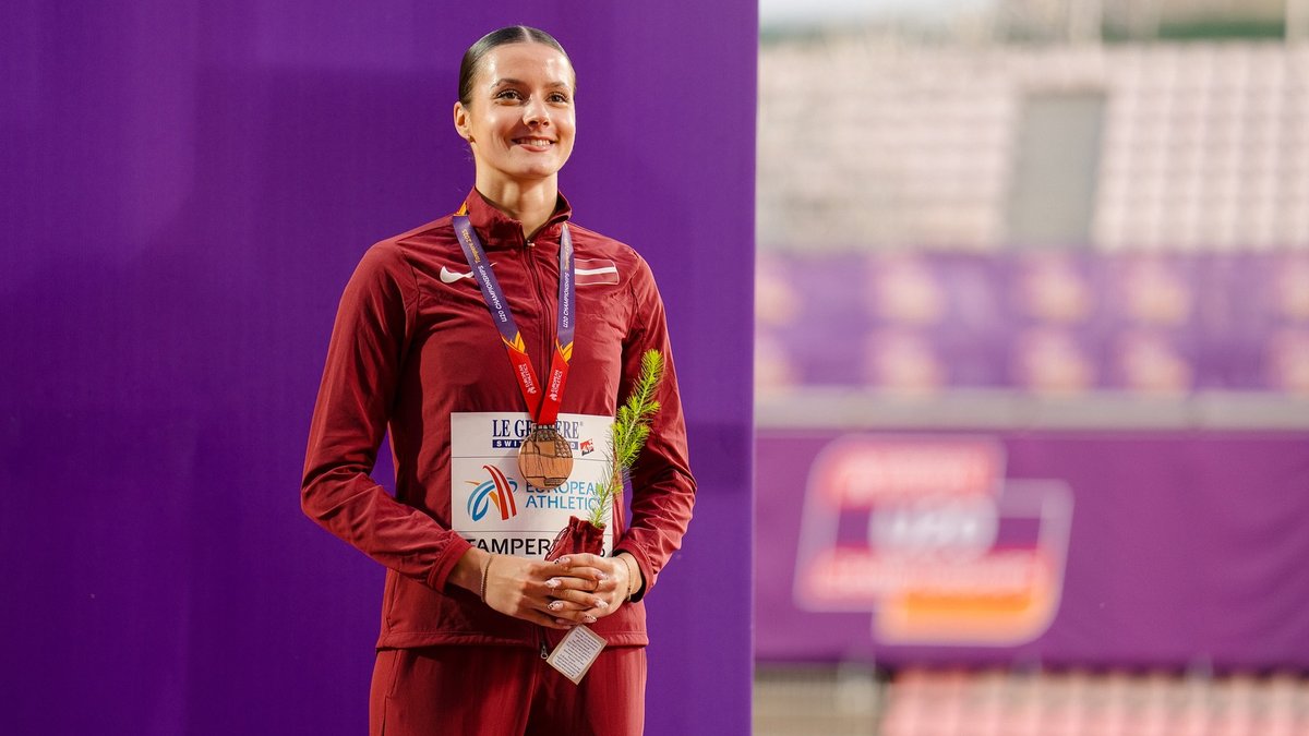 Trīssoļlēcēja Krūzmane ar personīgo rekordu izcīna medaļu Eiropas U-20 ...