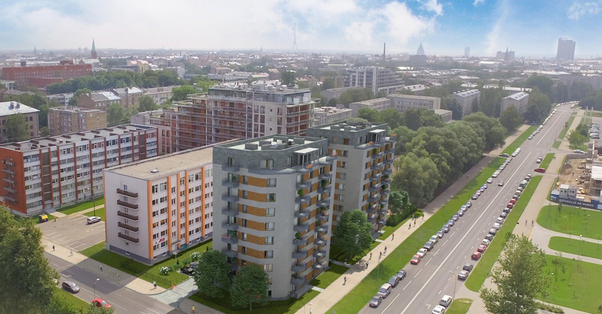 Foto: Skanstes apkārtnē būvēs 6,4 miljonus eiro vērtas daudzstāvu mājas ...