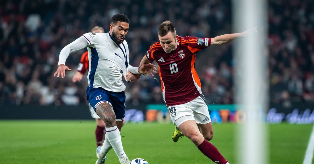 Latvijas futbolisti leģendārajā Vemblija stadionā neatrod argumentus ...