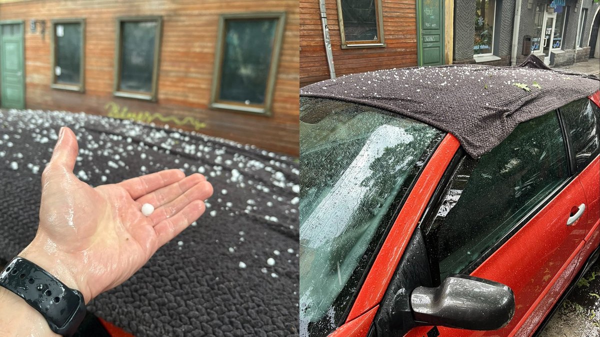 Lieli krusas graudi, applūdušas ielas – soctīklotāji dalās ar negaisa ...