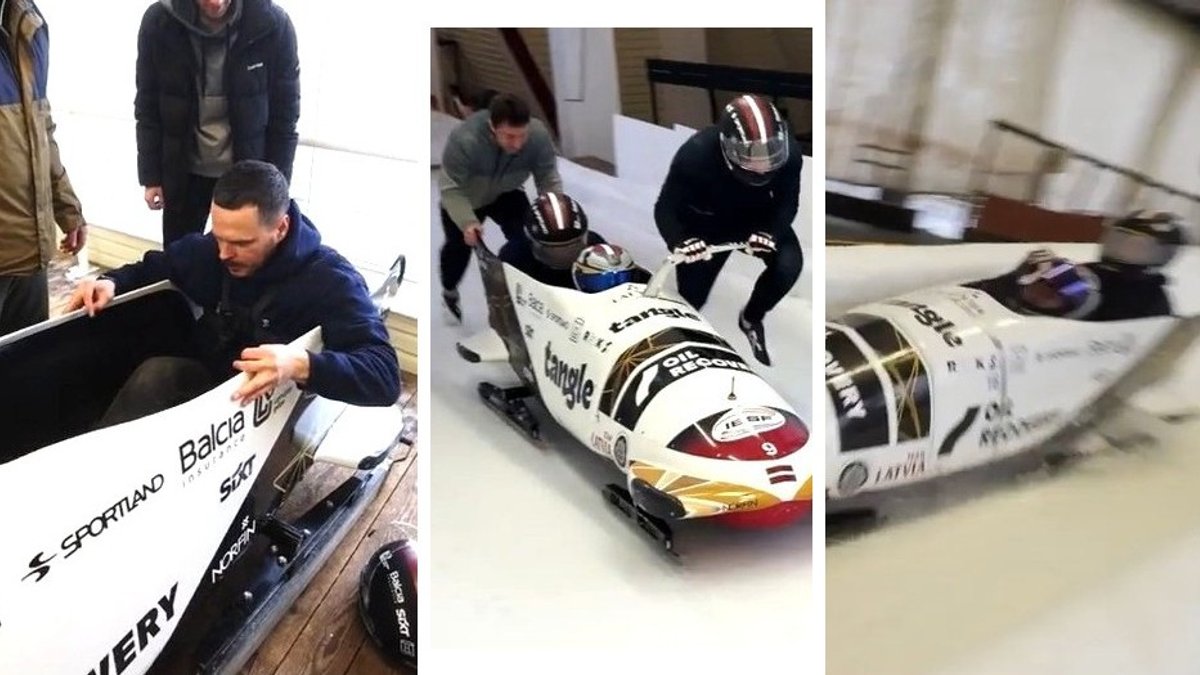 Bobslejs bez treniņa: drosme 50 sekundēm, sekas – visai nedēļai